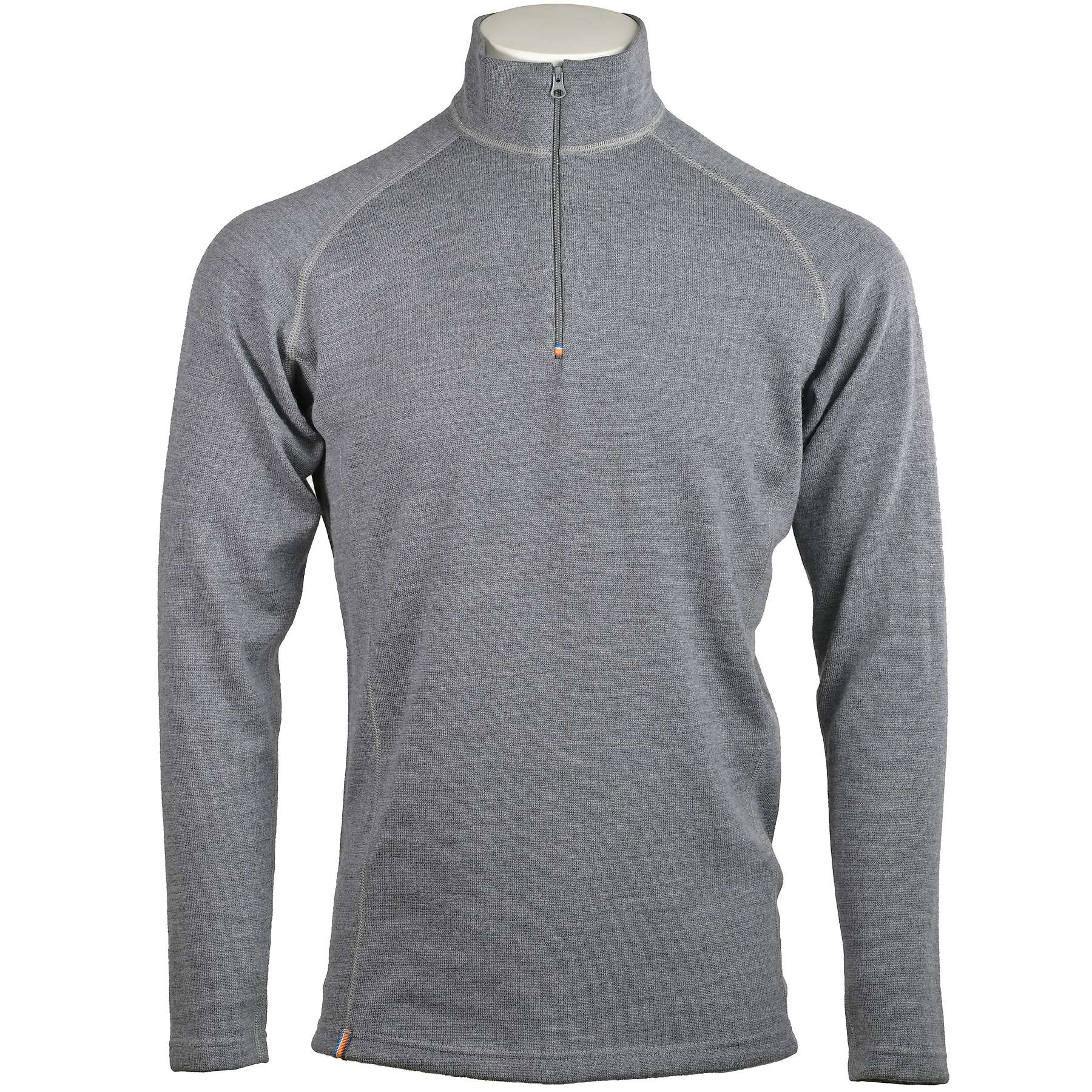 Men long sleeve slim fit zip neck top Elbrus - 100% extra fine merino ...