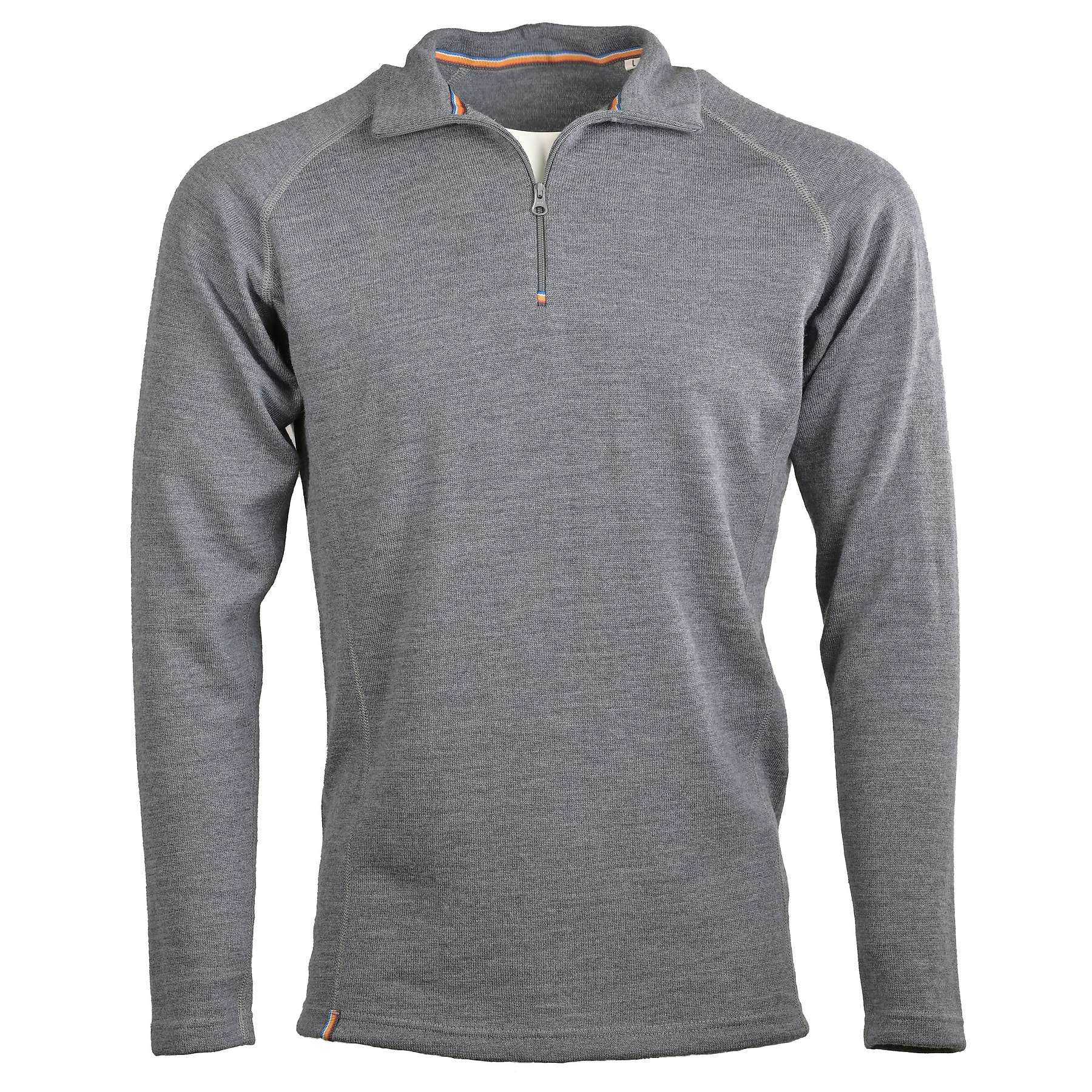 Men long sleeve slim fit zip neck top Elbrus - 100% extra fine merino ...